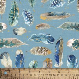 David Textiles FEATHERS SLATE - 1 YD PRECUTS