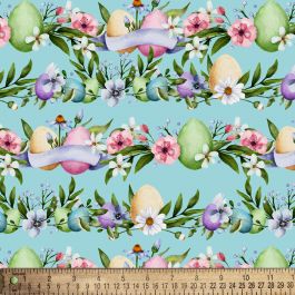 David Textiles EASTER STRIPES BLUE